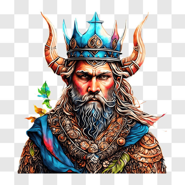 Descarga Ilustración de Odin, el Dios Nórdico PNGs En Línea - Creative ...