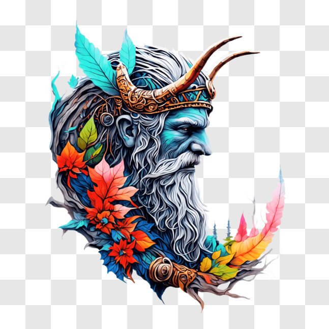 Download Illustration of Odin, the Norse God of Wisdom and War PNGs ...