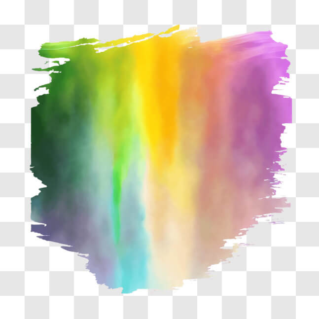 Download Abstract Rainbow Paint Brush Stroke on Black Background PNGs ...