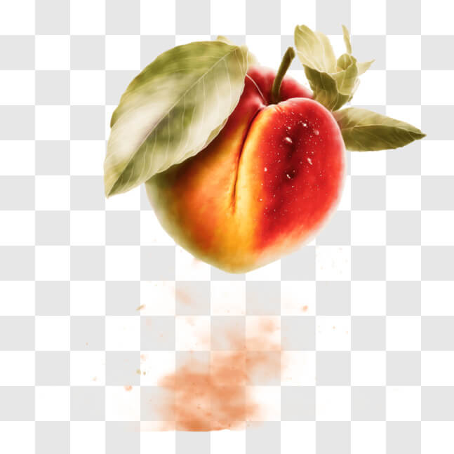 Download Floating Peach with Orange Juice Splash PNGs Online - Creative ...