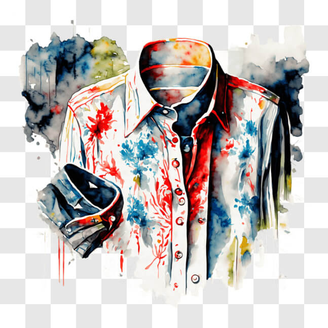 Download Colorful Paint Splatter Shirt with Blue Jeans and White ...