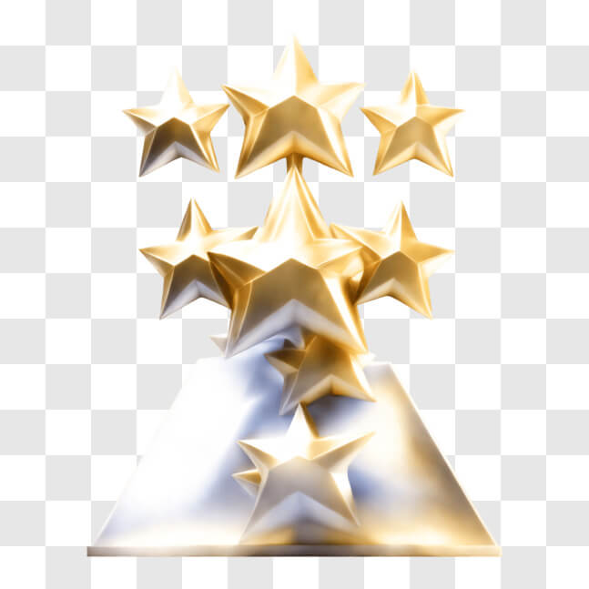 Download Gold Trophy with Five Stars - Award or Recognition PNGs Online ...