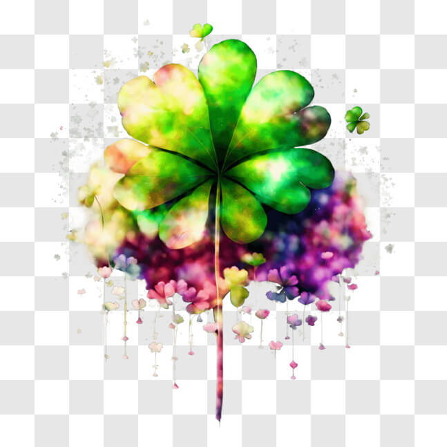 Download Abstract Four Leaf Clover for St. Patrick's Day PNGs Online ...