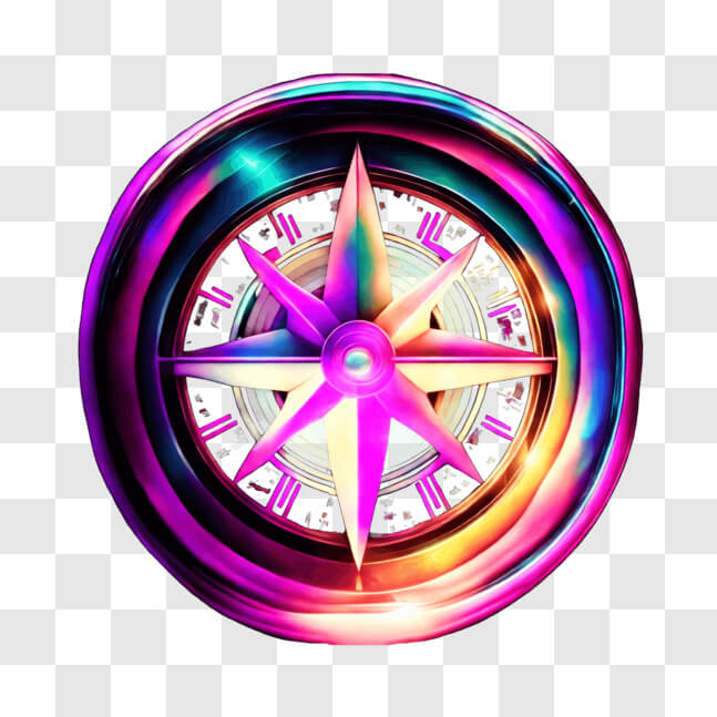 Download Colorful Eye-shaped Compass Navigation Tool on Black ...