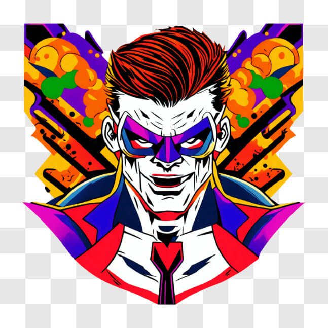 Download Colorful Comic Book Character with Colorful Hair and Makeup ...