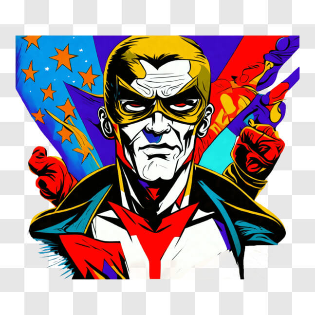 Download Colorful Comic Book Character with Raised Hands PNGs Online ...