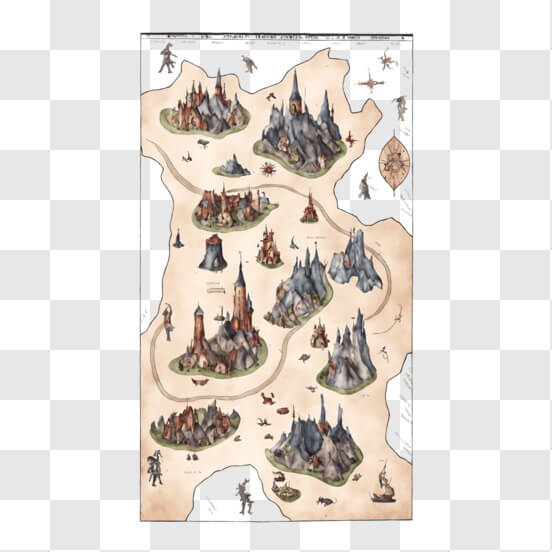 Download Black and White Map of The Witcher 3 World with Harry Potter's ...