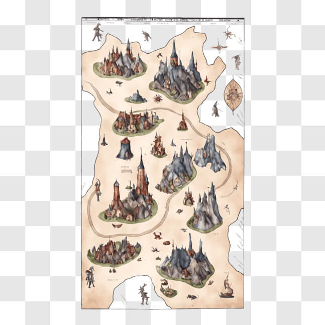 Descarga Mapa en Blanco y Negro del Mundo de Fantasía de 'El Mago de Oz ...