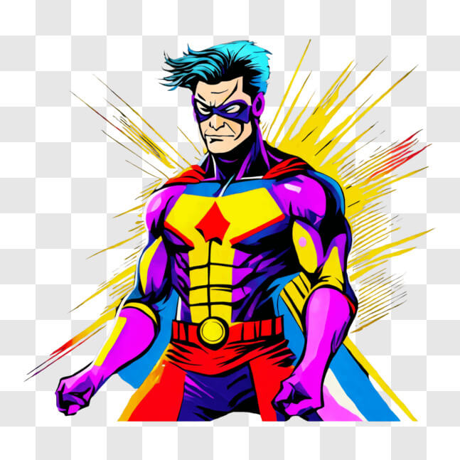 Download Colorful Superhero with Outstretched Arms PNGs Online ...