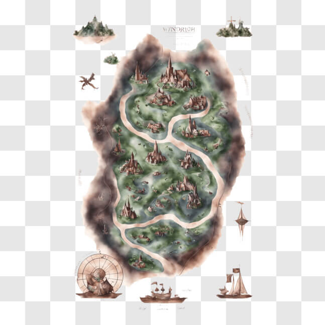 Download Map of Waltz with Daisy locations in the Kingdom of Dreamland ...