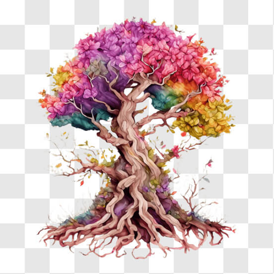 Download Colorful Peace Tree representing family, friendship, love, and ...