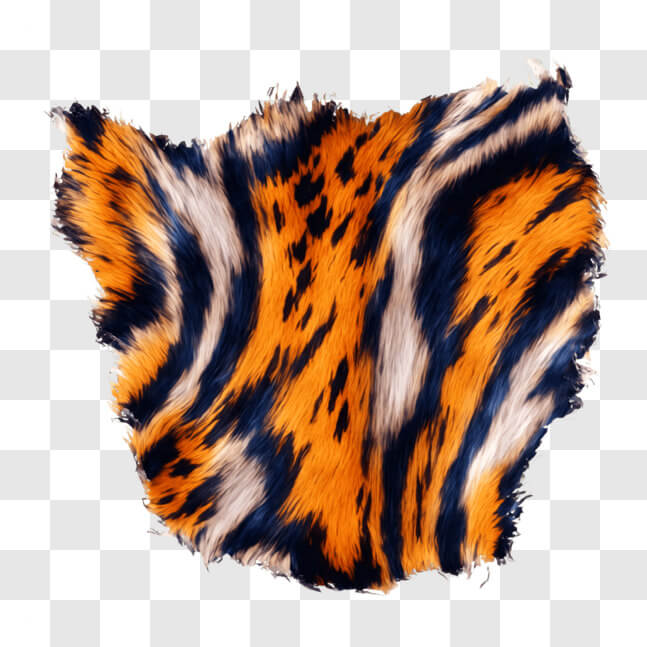 Download Soft and Fluffy Tiger Skin Fur on Black Background PNGs Online ...