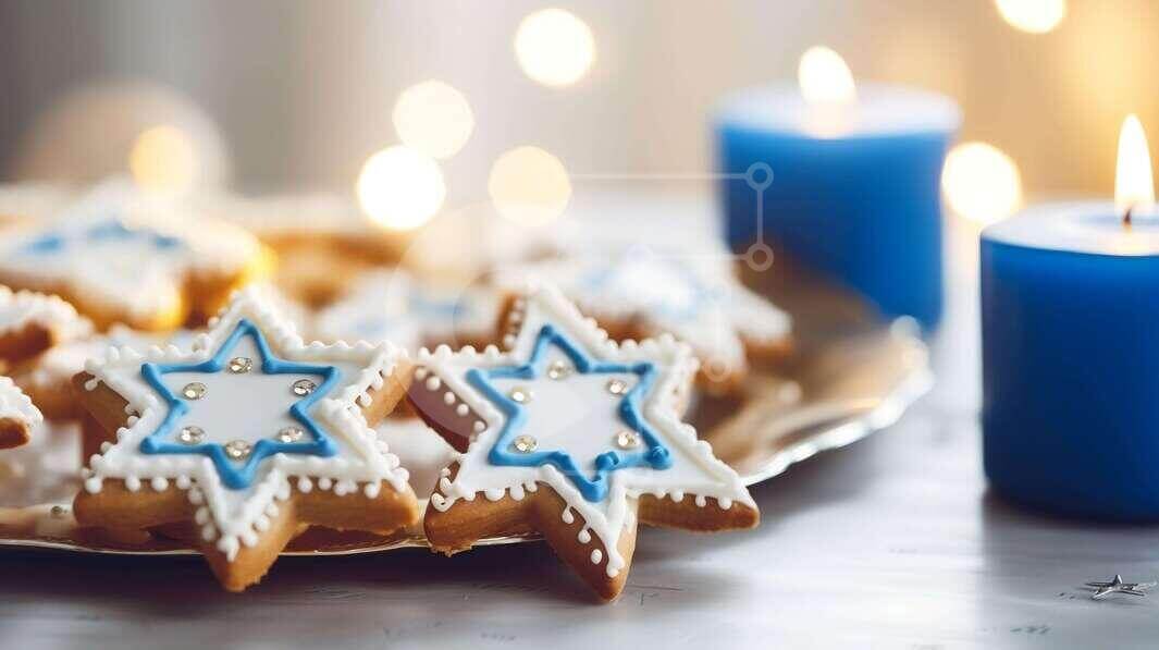 Holiday Cookies with Star-shaped Decorations stock photo | Creative Fabrica