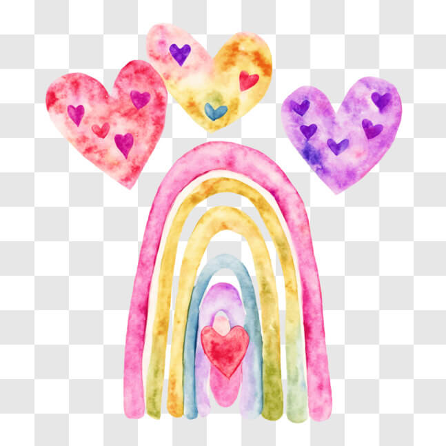 Download Colorful Heart Rainbow Arch for Love and Friendship PNGs ...