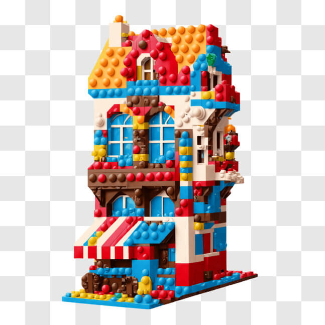 Download Colorful Lego Building with Colorful Shapes and Furniture ...