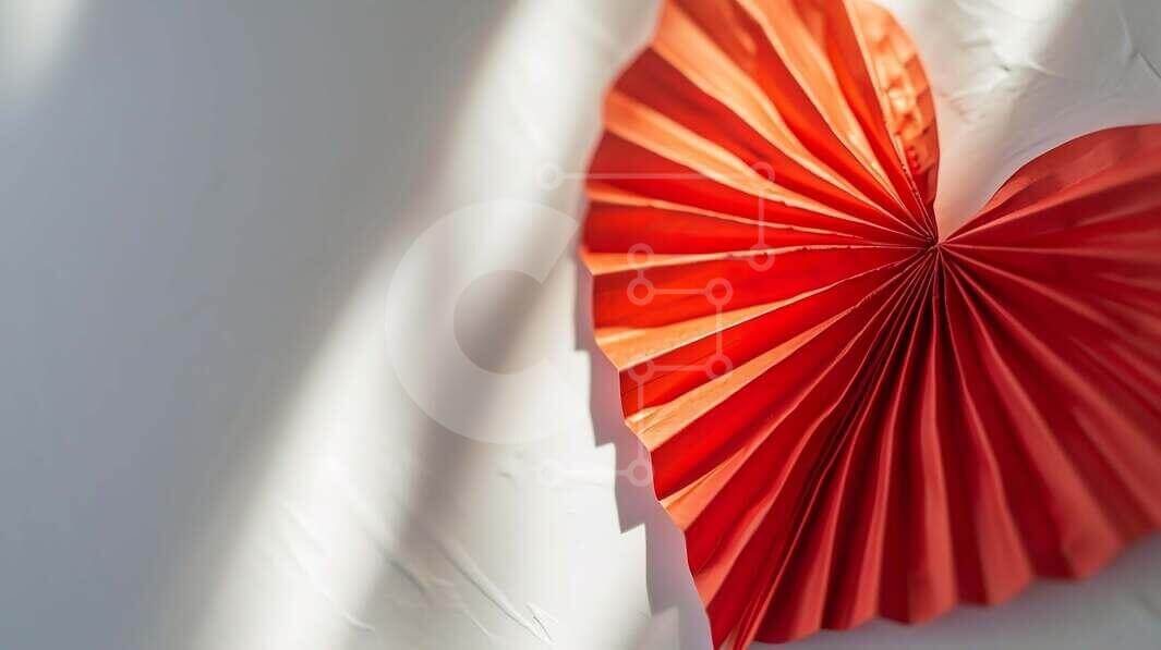 Heart-Shaped Paper Cutout Background stock photo | Creative Fabrica