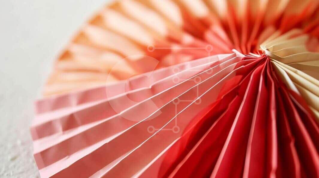 Colorful Origami Fan Decoration stock photo | Creative Fabrica