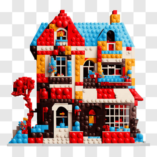 Download Colorful Lego-built House with Furniture and Windows PNGs ...