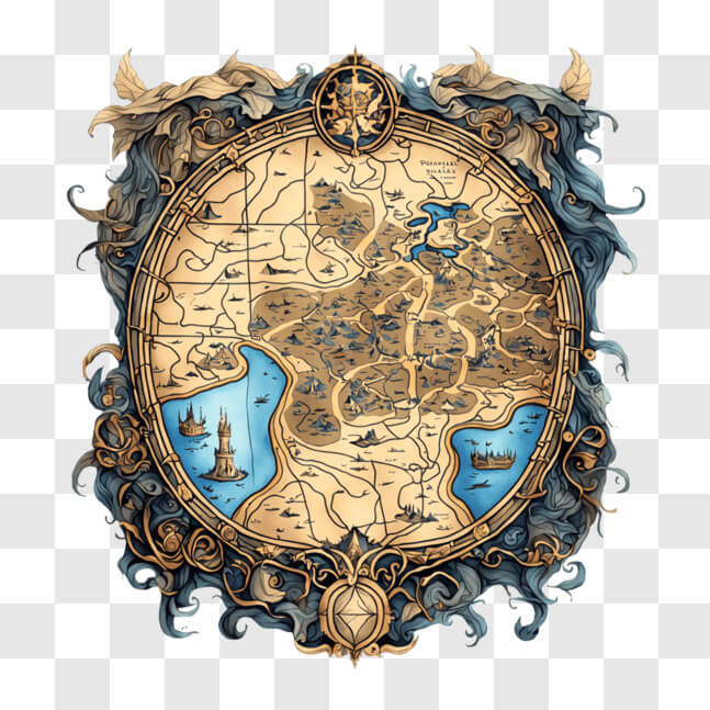 Download Detailed Map for Adventure Locations PNGs Online - Creative ...