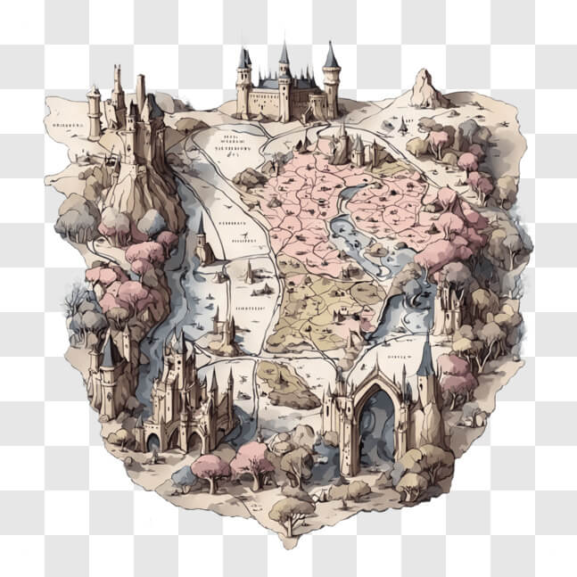 Download Illustration of World Map from The Little Mermaid PNGs Online ...