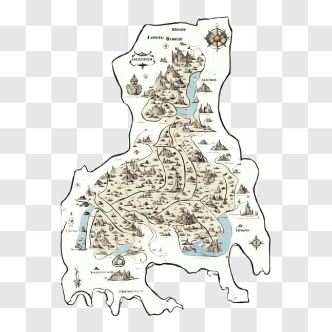 Download Black and White Map of The Witcher 3 World with Harry Potter's ...