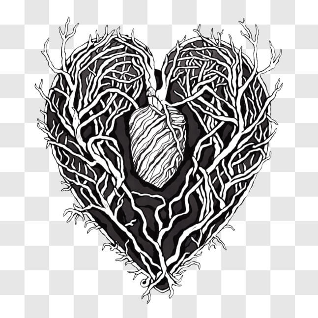 Download Heart Tree Trunk Design Tee Shirt PNGs Online - Creative Fabrica