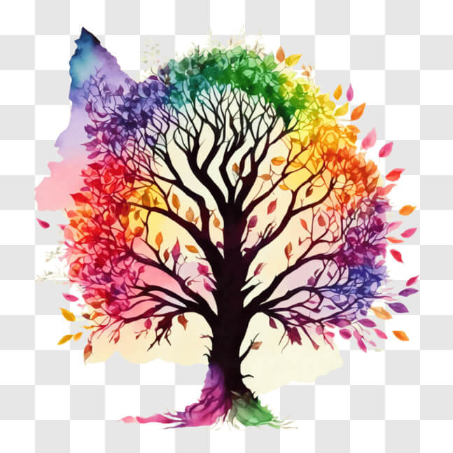 Download Colorful Tree of Life - Inspirational Artwork PNGs Online ...