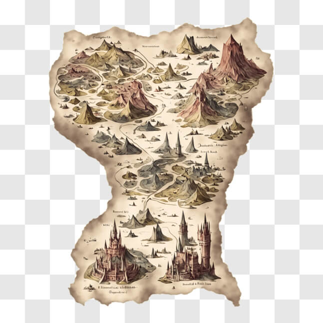 Download Horror Map Illustration PNGs Online - Creative Fabrica