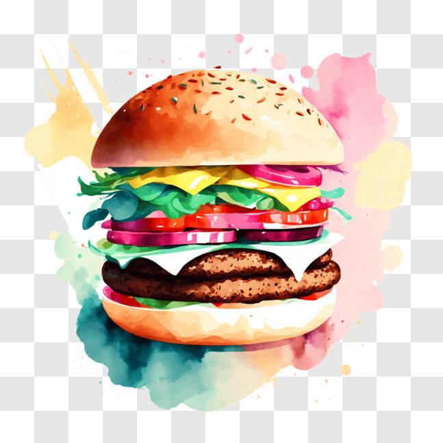 Download Kleurrijk Abstract Burger Schilderij PNGs online op Creative ...