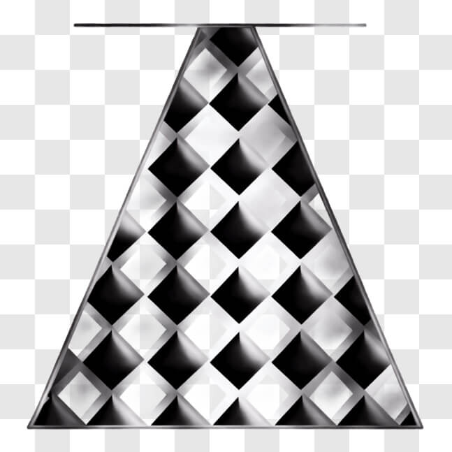 Download Black and White Checkered Party Hat Background PNGs Online ...