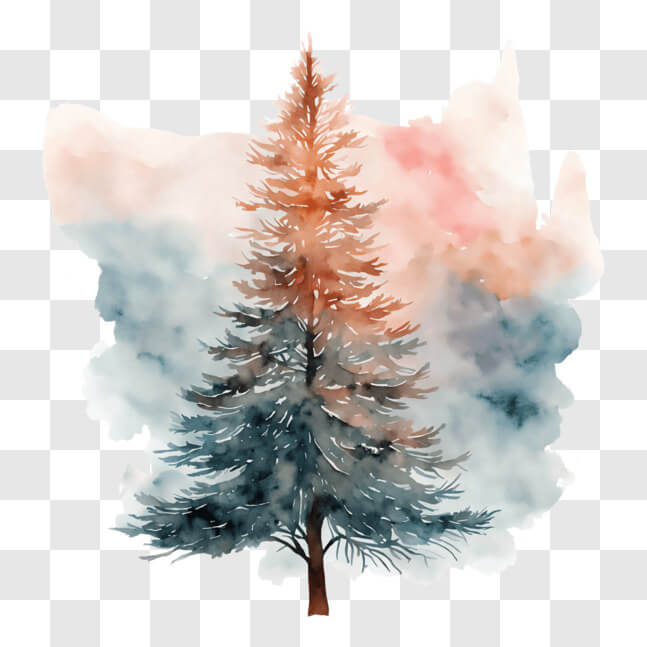 Download Oregon State Map Pine Tree Watercolor Painting PNGs Online ...