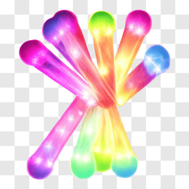 Download Colorful Glow Sticks Arranged in an Upside-Down Triangle Shape ...