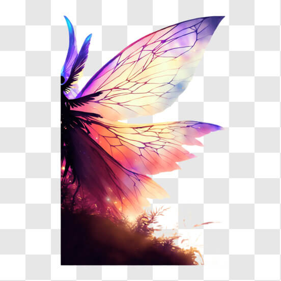 Download Enchanted Fairy in the Forest with Colorful Lights PNGs Online ...
