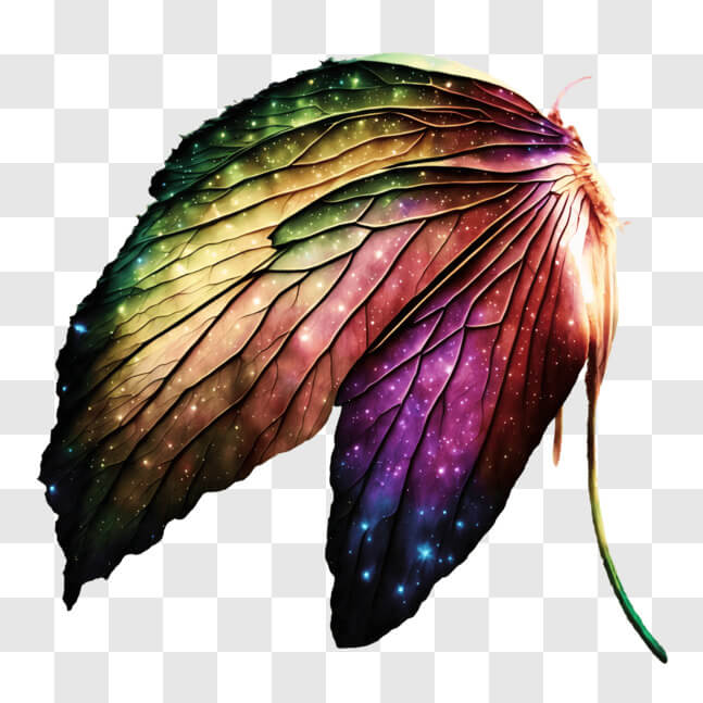 Download Colorful Fairy Wing Artwork with Multicolored Feathers and ...