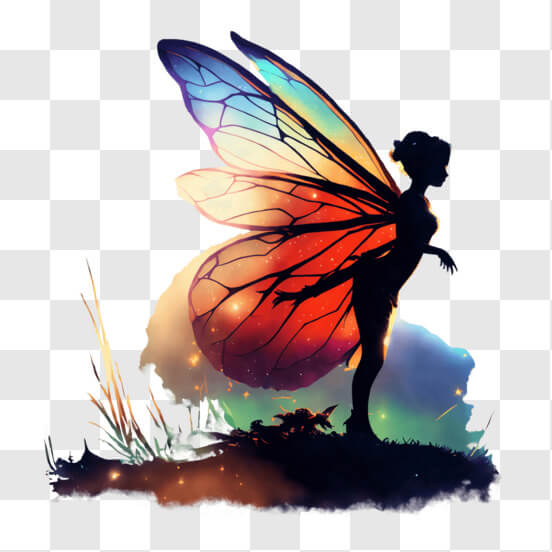 Download Enchanted Fairy in the Forest with Colorful Lights PNGs Online ...