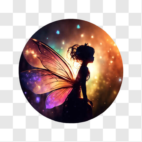 Download Enchanted Fairy in the Forest with Colorful Lights PNGs Online ...
