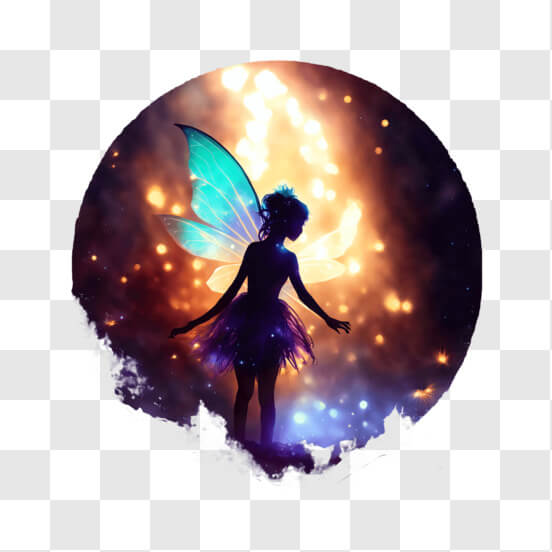 Download Enchanted Fairy in the Forest with Colorful Lights PNGs Online ...