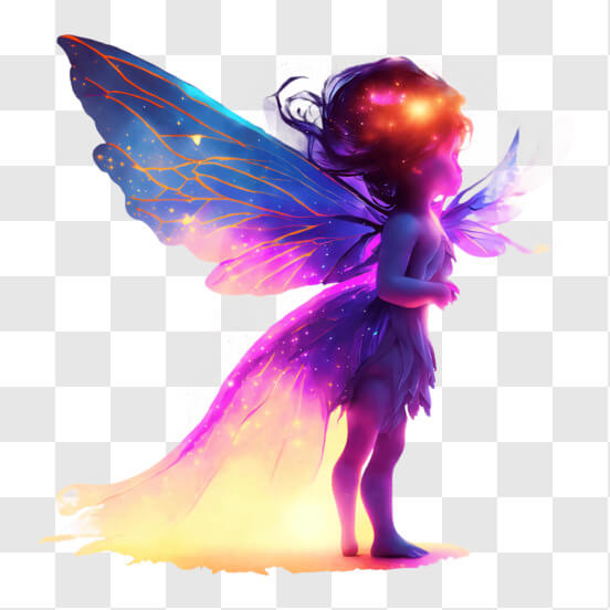 Download Enchanted Fairy in the Forest with Colorful Lights PNGs Online ...