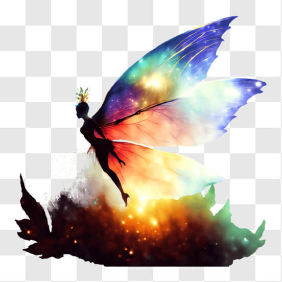 Download Enchanted Fairy in the Forest with Colorful Lights PNGs Online ...