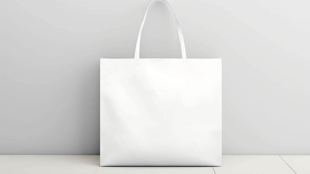 Download White Tote Bag Next to Empty White Wall Mockups Online ...
