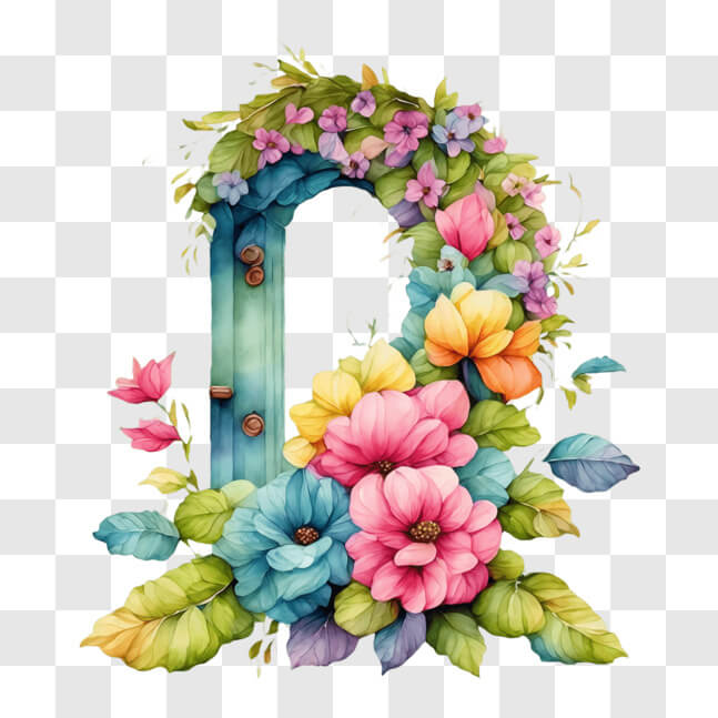 Baixe Letra G em Aquarela com Decorações Florais PNGs - Creative Fabrica
