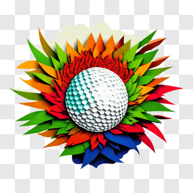 Download Colorful Golf Ball Abstract Flower Arrangement PNGs Online ...