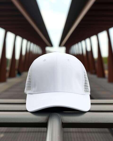 Download White baseball cap on an iron bench Mockups Online - Creative ...