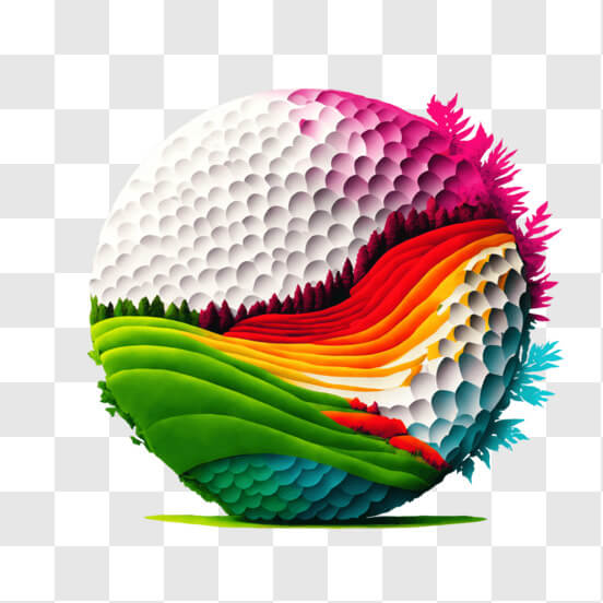 Download Watercolor Golf Ball with Tree and Paint Splatters PNGs Online ...