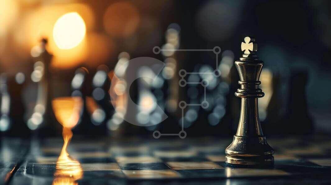 Golden Chess Piece representing strength and power stock photo ...