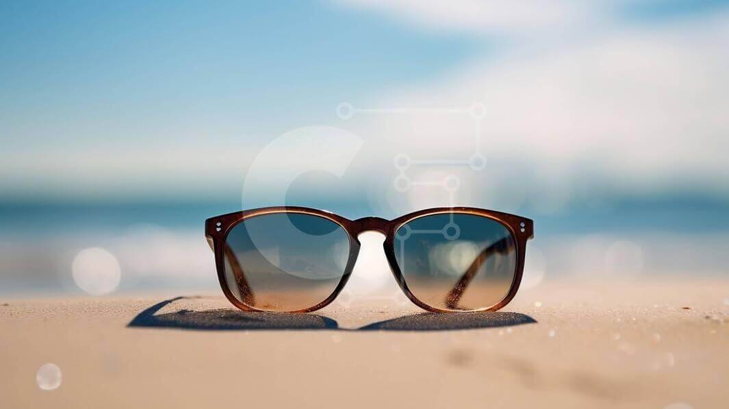Sunglasses on the Beach - Relaxation and Style stock photo | Creative ...