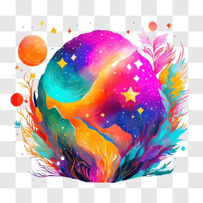 Download Colorful Cosmic Globe PNGs Online - Creative Fabrica