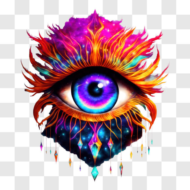 Download Colorful Diamond Eye Symbolizing Spirituality and Magic PNGs ...