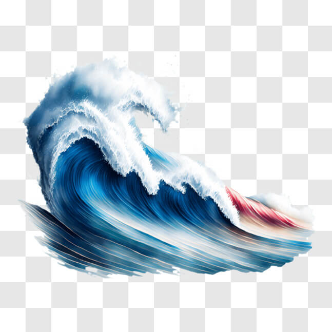 Download Abstract Blue and Red Wave in Water PNGs Online - Creative Fabrica