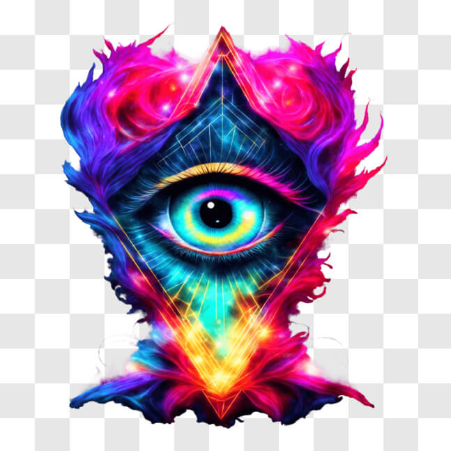 Download All-Seeing Eye Triangle with Colorful Lights PNGs Online ...